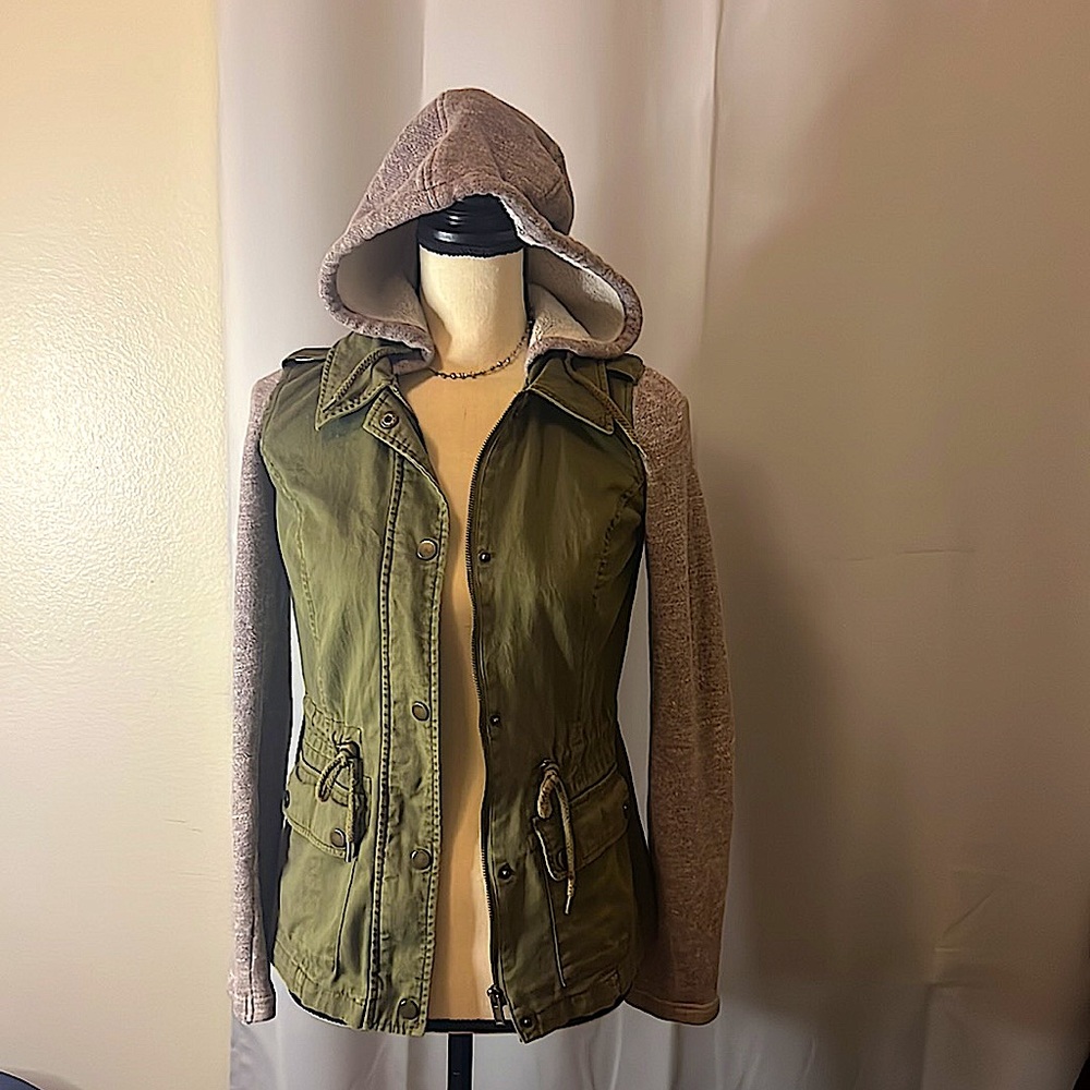 American Rag Utility Army Green And Grey Hooded And S… - Gem